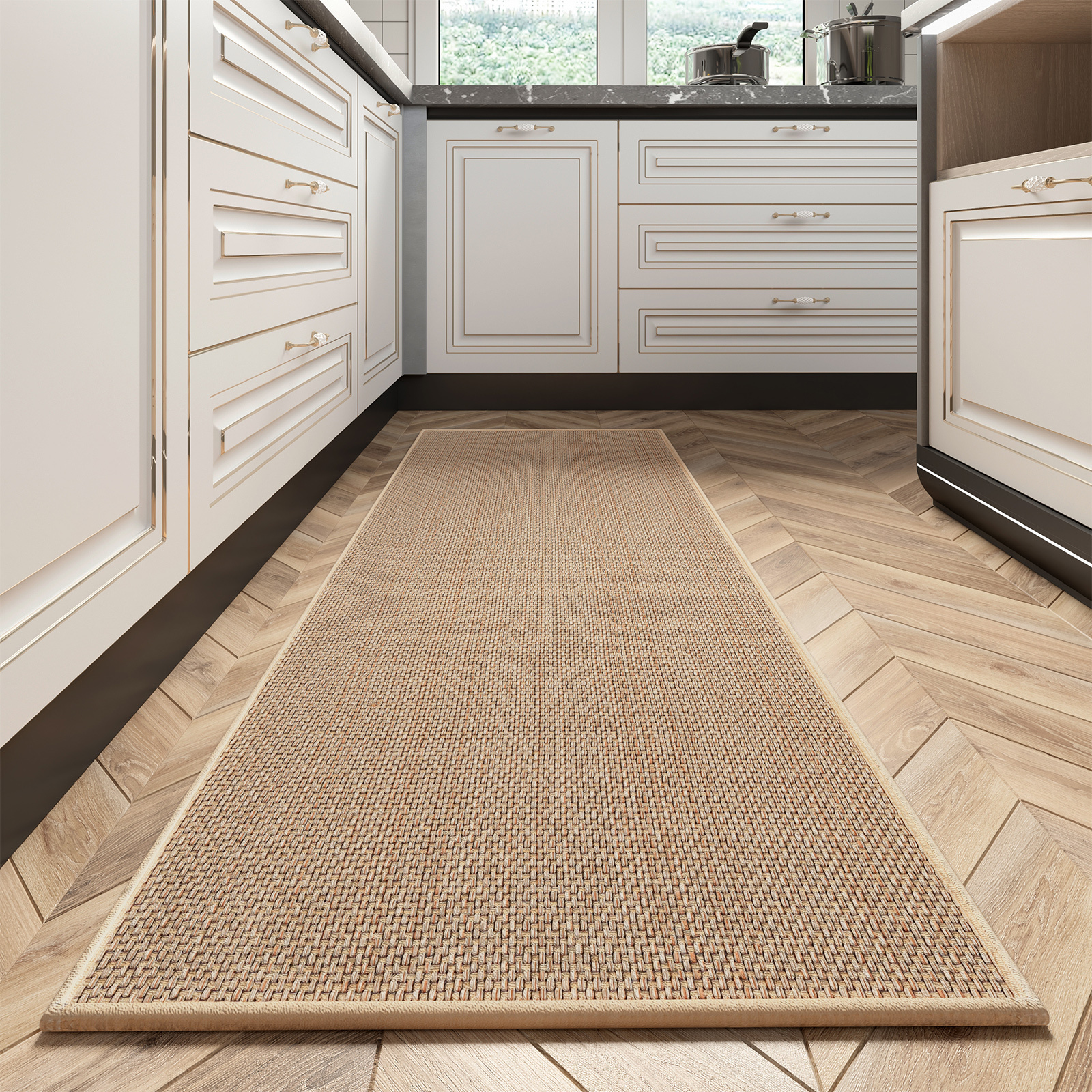 SussexHome Non Skid Washable Kitchen Runner Rug - Ultra-Thin 70 % ...