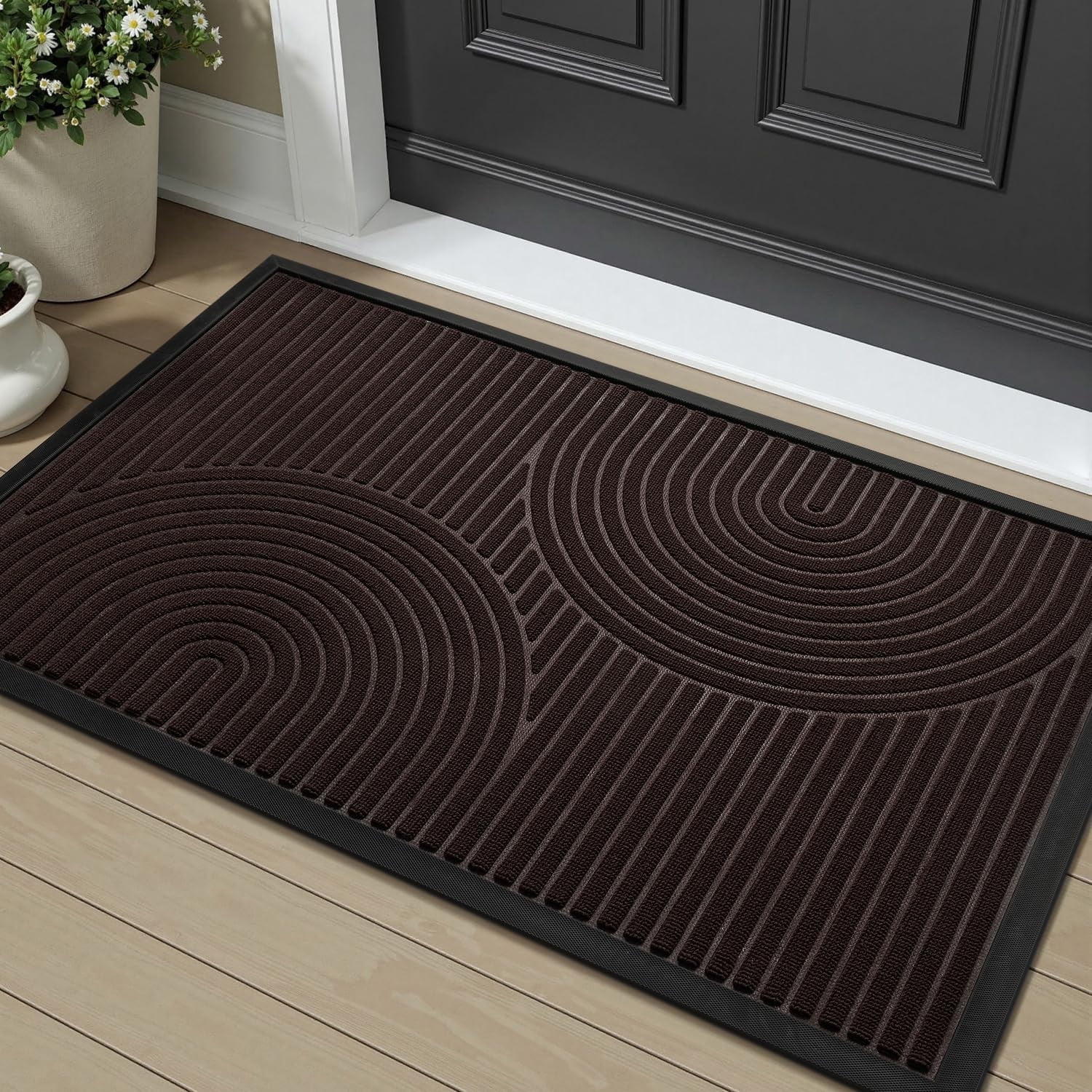 SIXHOME Outdoor Mat 17"x30" Non Slip Front Door Mat Outside Absorbent ...