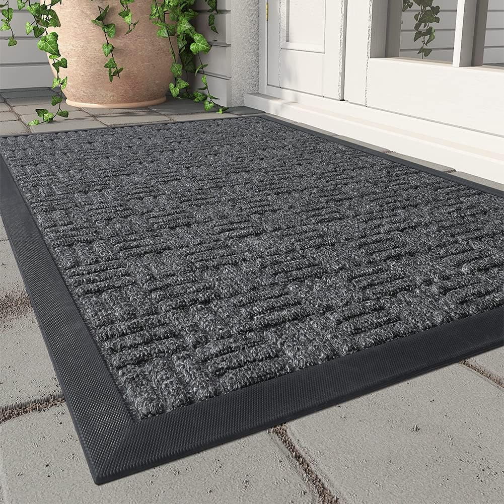 "SIXHOME Heavy Duty Non-Slip Outdoor Mat, Waterproof Entrance Rug for ...