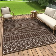 SIXHOME Outdoor Rugs with LED Strip Lights Patio Waterproof Reversible ...