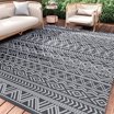 8ft Round Water Resistant, Large Indoor Outdoor Rugs for Patios, Front ...