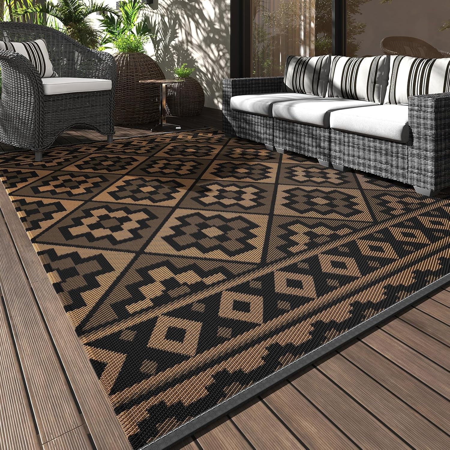 Customer reviews for SIXHOME Outdoor Rug 8'x10' Waterproof Reversible ...