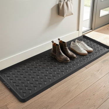 JoyMoreHome Half Round Door Mat, 15.8X23.6 Inch Durable Washable Non ...