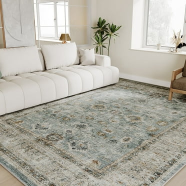 CAMILSON Machine Washable Rug Distressed Vintage Area Rugs Stain and ...