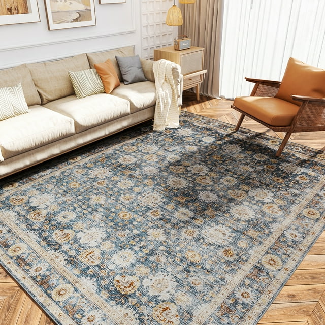 SIXHOME Rugs for Living Room 5x7 Washable Area Rugs Distressed ...