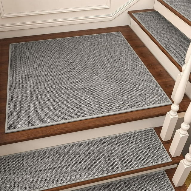SIXHOME 31"x31" Non-Slip Stair Treads with Rubber Backing, Indoor ...