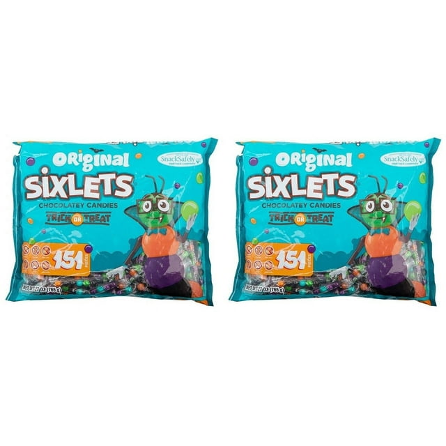 SIXLETS Chocolate Candies Halloween Bulk Individually Wrapped Candy 302 ...