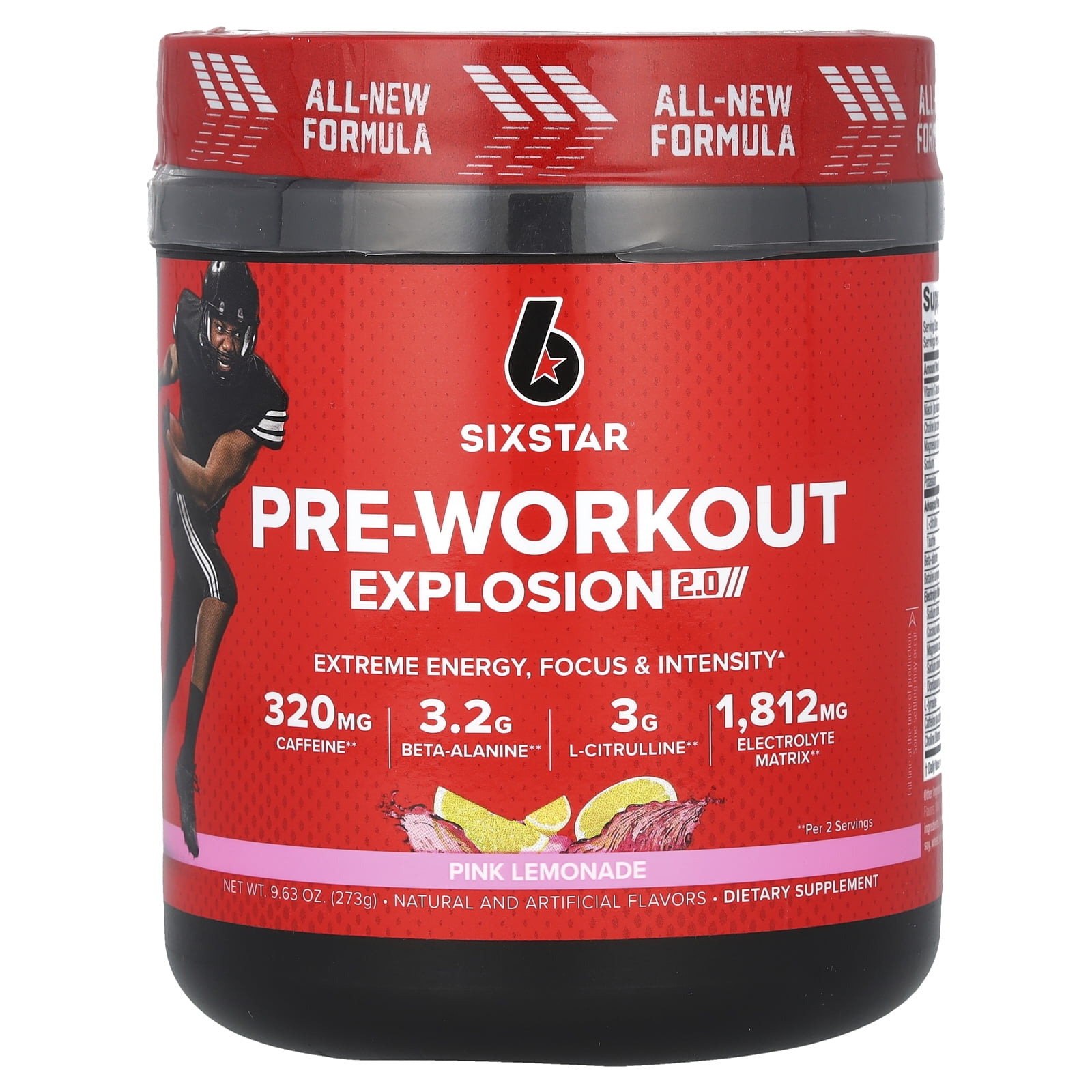 SIXSTAR Pre-Workout Explosion 2.0, Pink Lemonade , 9.63 oz (273 g ...