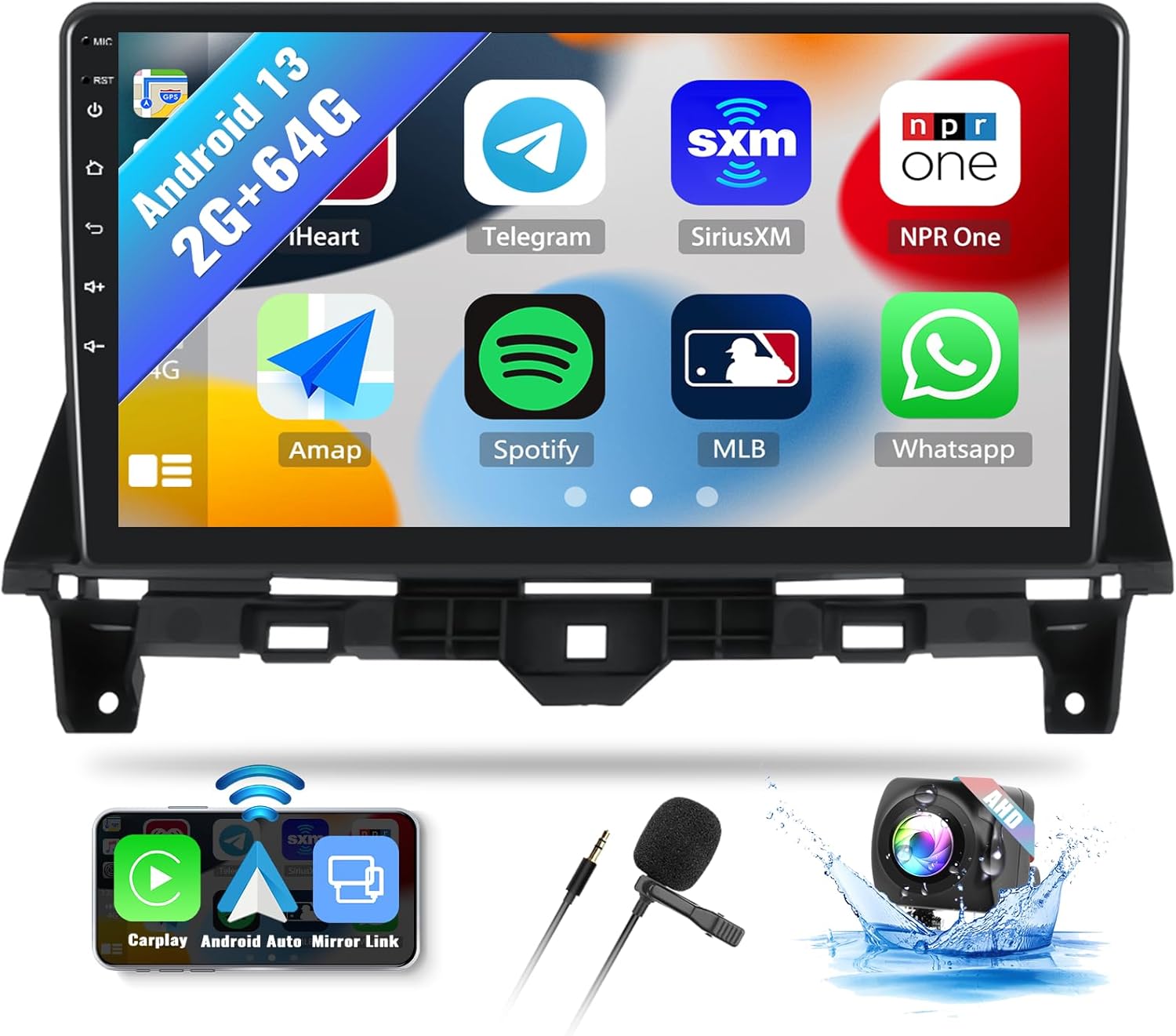 SIXWIN 2G+64G Android 13 Car Stereo for Honda Accord 8th 2008-2013 Navi 10.1 Inch Touch Screen ...