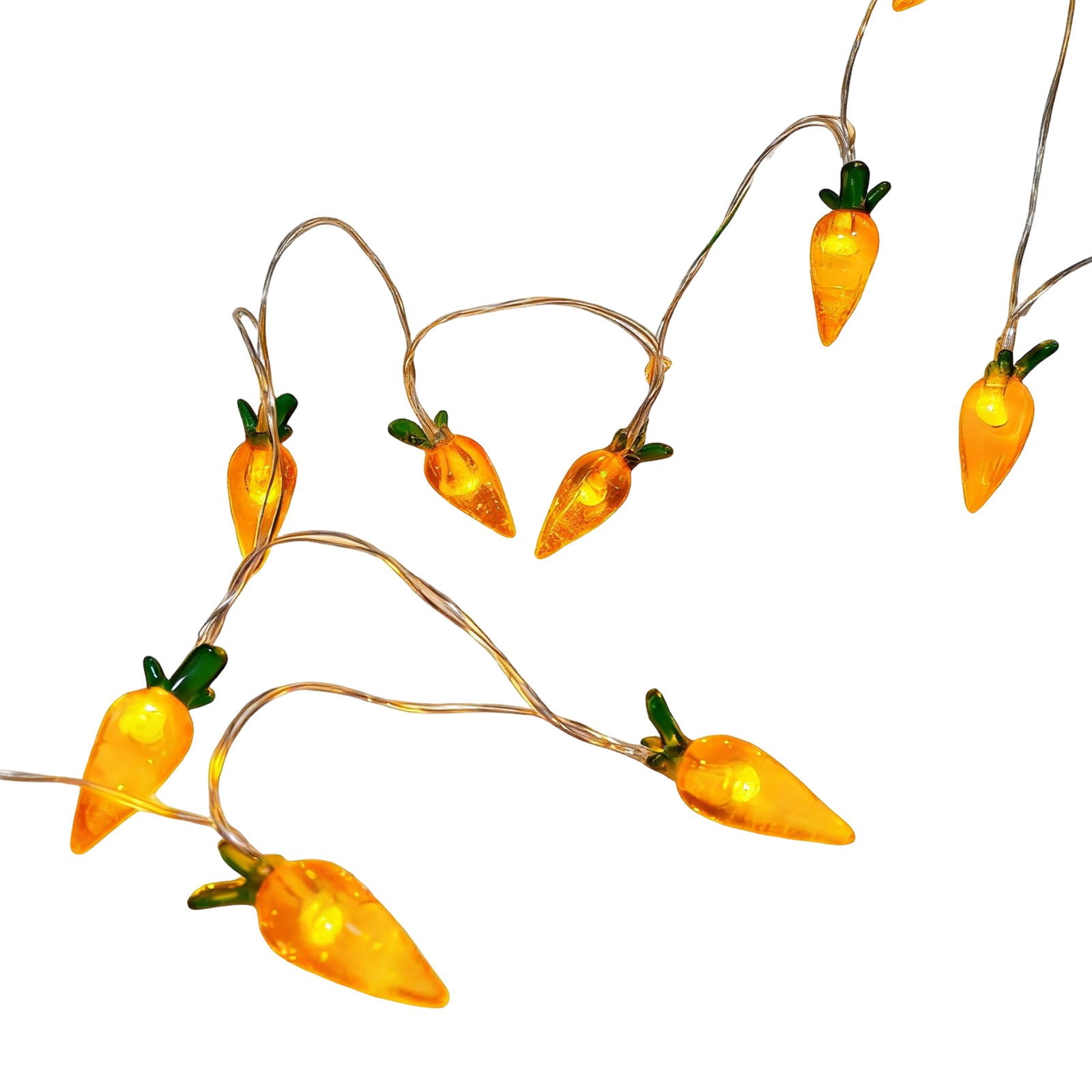 SIYTUAU 1.65 Meters Led Easter Carrot String Lights With Battery Box 10 ...