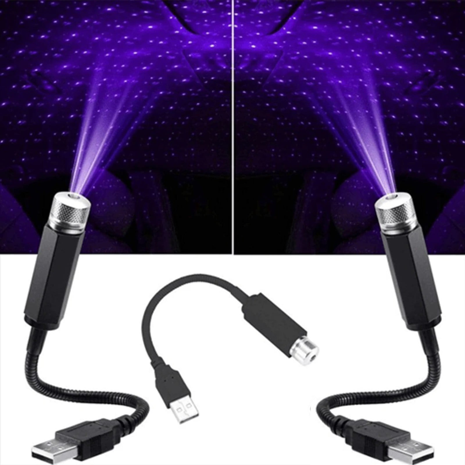 SIYTUAU 2 Units Of Usb Operated Starry Sky Projection Lamp With Sound ...