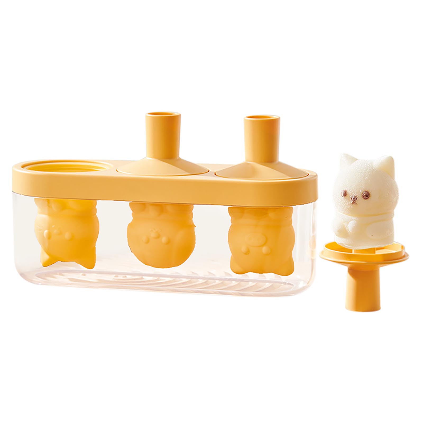 SIYTUAU 3 Sections Vertical Ice Cream Molds Food Grade Silicone Diy ...