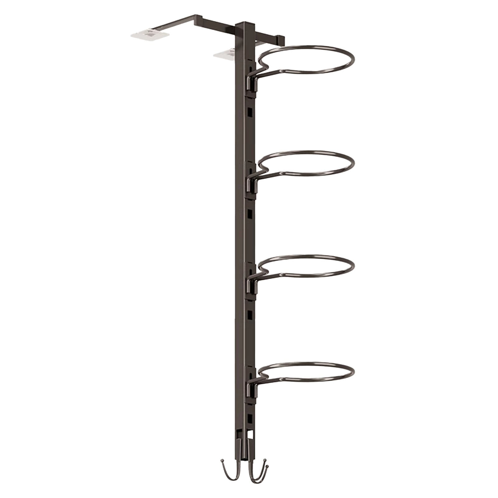 SIYTUAU 4 Tier Basketball Storage Rack Wall Mounted No Drill ...