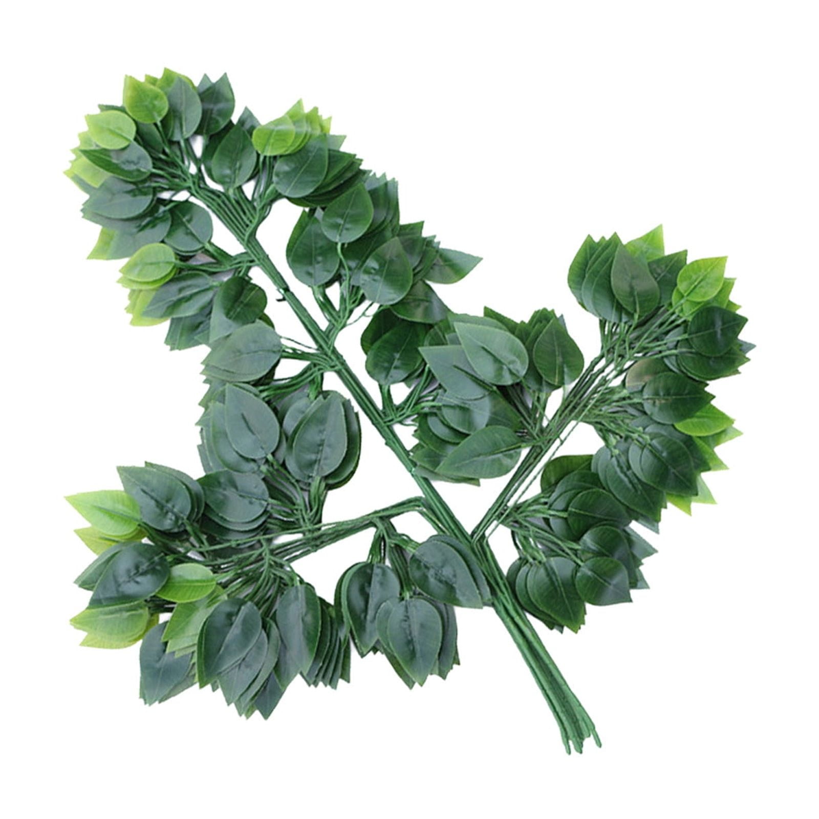 SIYTUAU Artificial Branch With Banyan Leaf Red Maple Leaf Indoor Fake ...