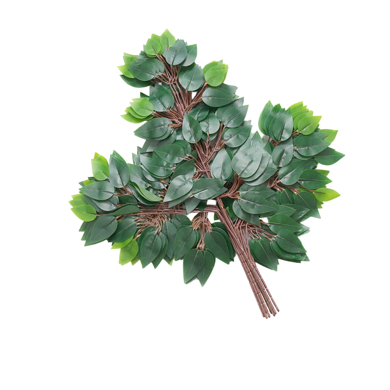 SIYTUAU Artificial Branch With Banyan Leaf Red Maple Leaf Indoor Fake ...