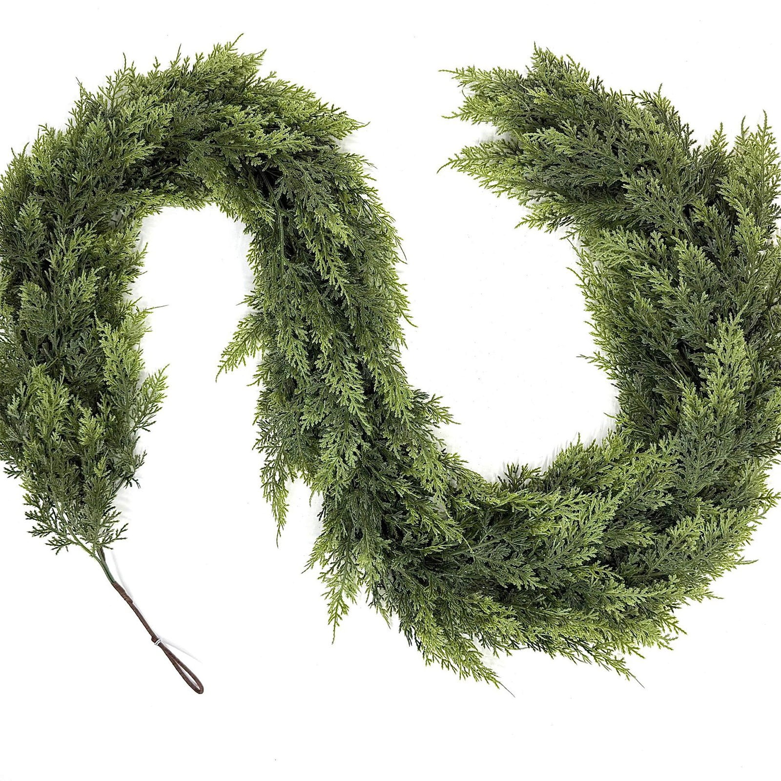 SIYTUAU Artificial Garland Green Plastic 71 Inches For Christmas Table ...