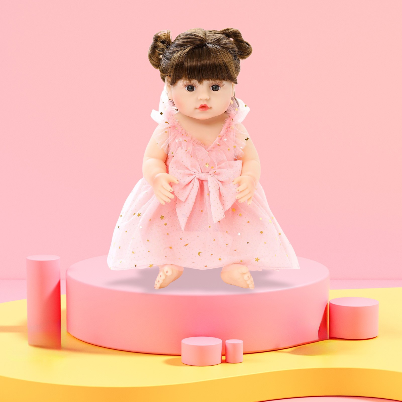 SIYTUAU Baby Doll Toy Pacifying Simulation Vinyl Doll Soft Plastic Toy ...