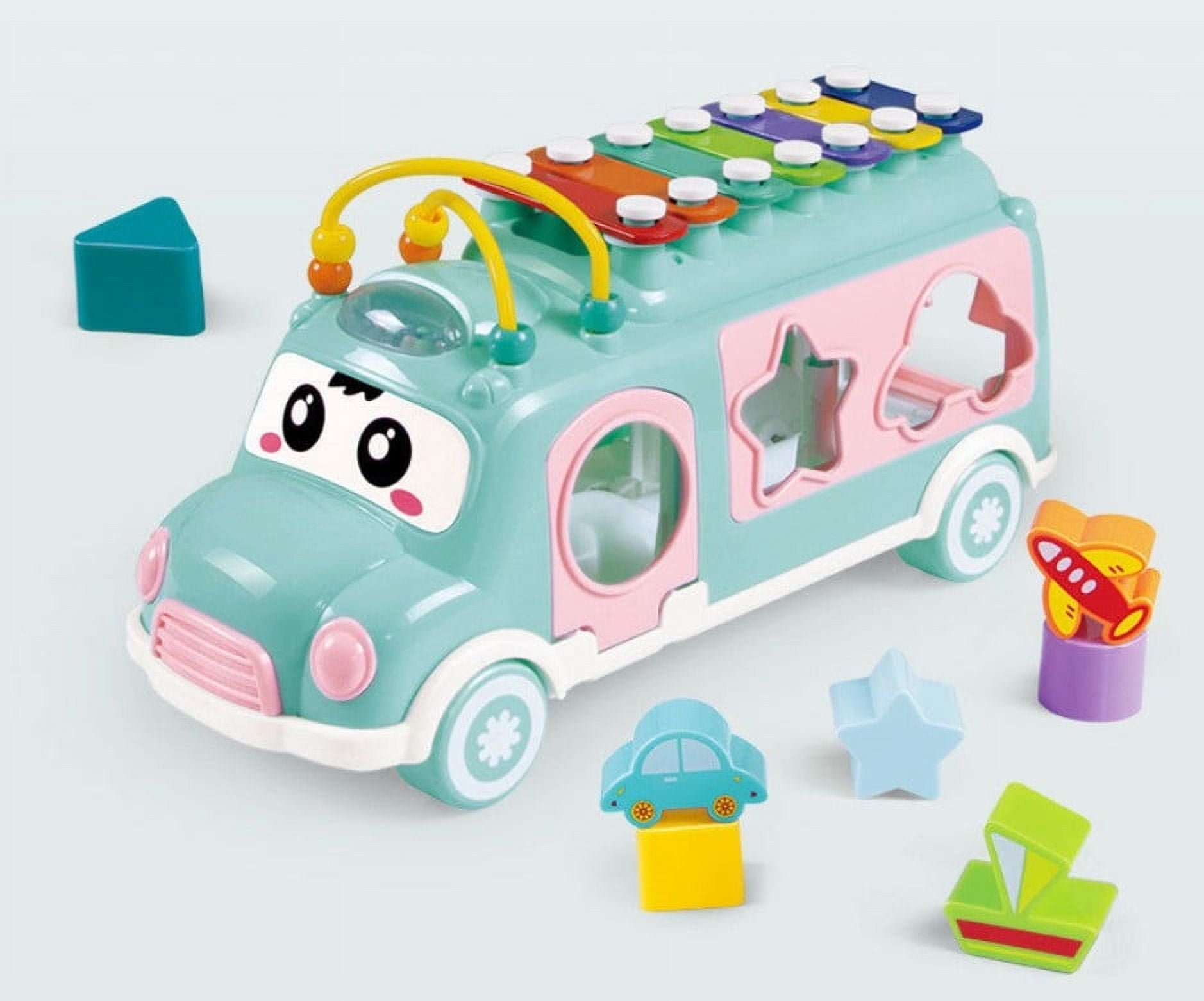 SIYTUAU Baby Musical Bus Toy Early Learning Activity Center Octave ...