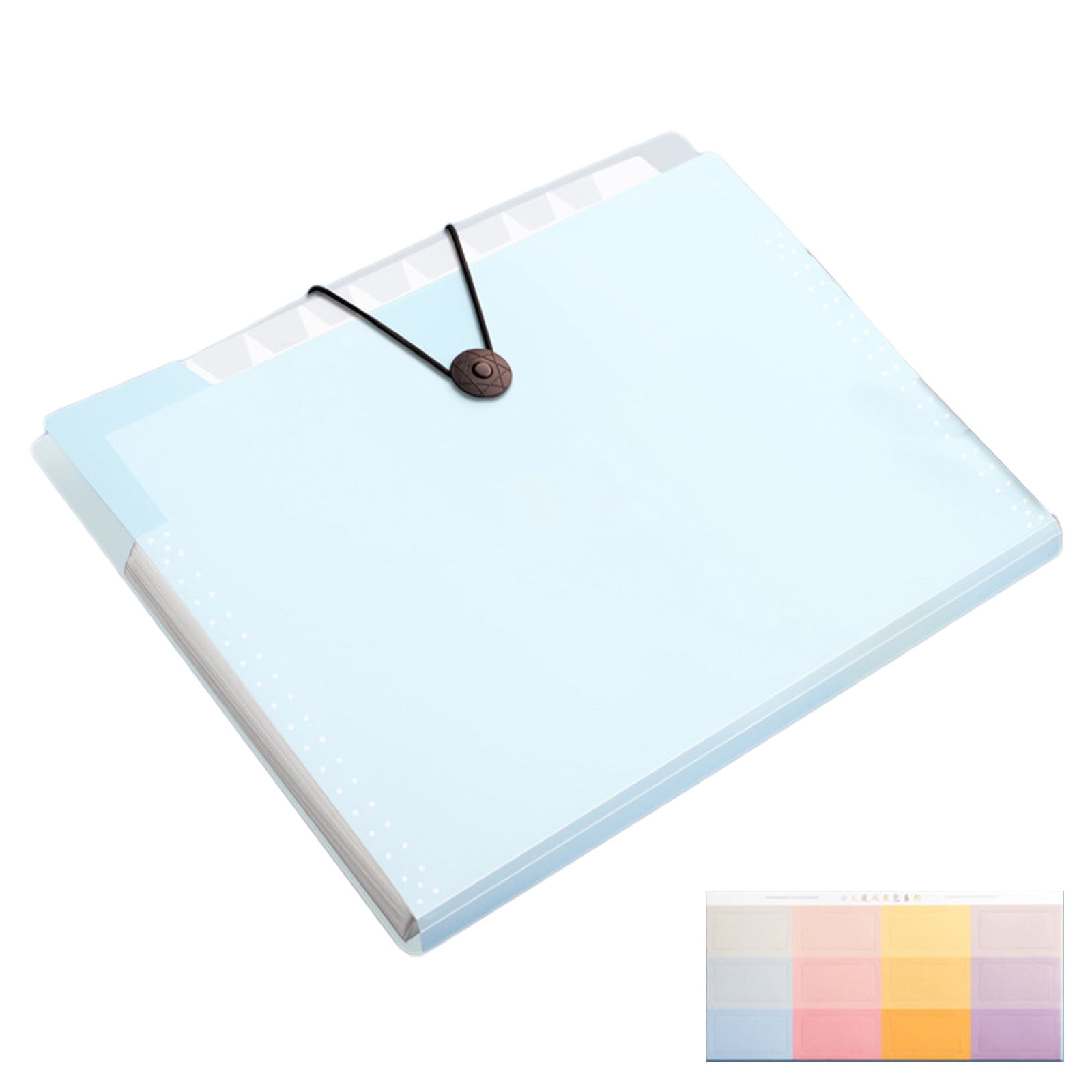 SIYTUAU Blue Expanding File Folder 8 Pocket Letter Size Document ...