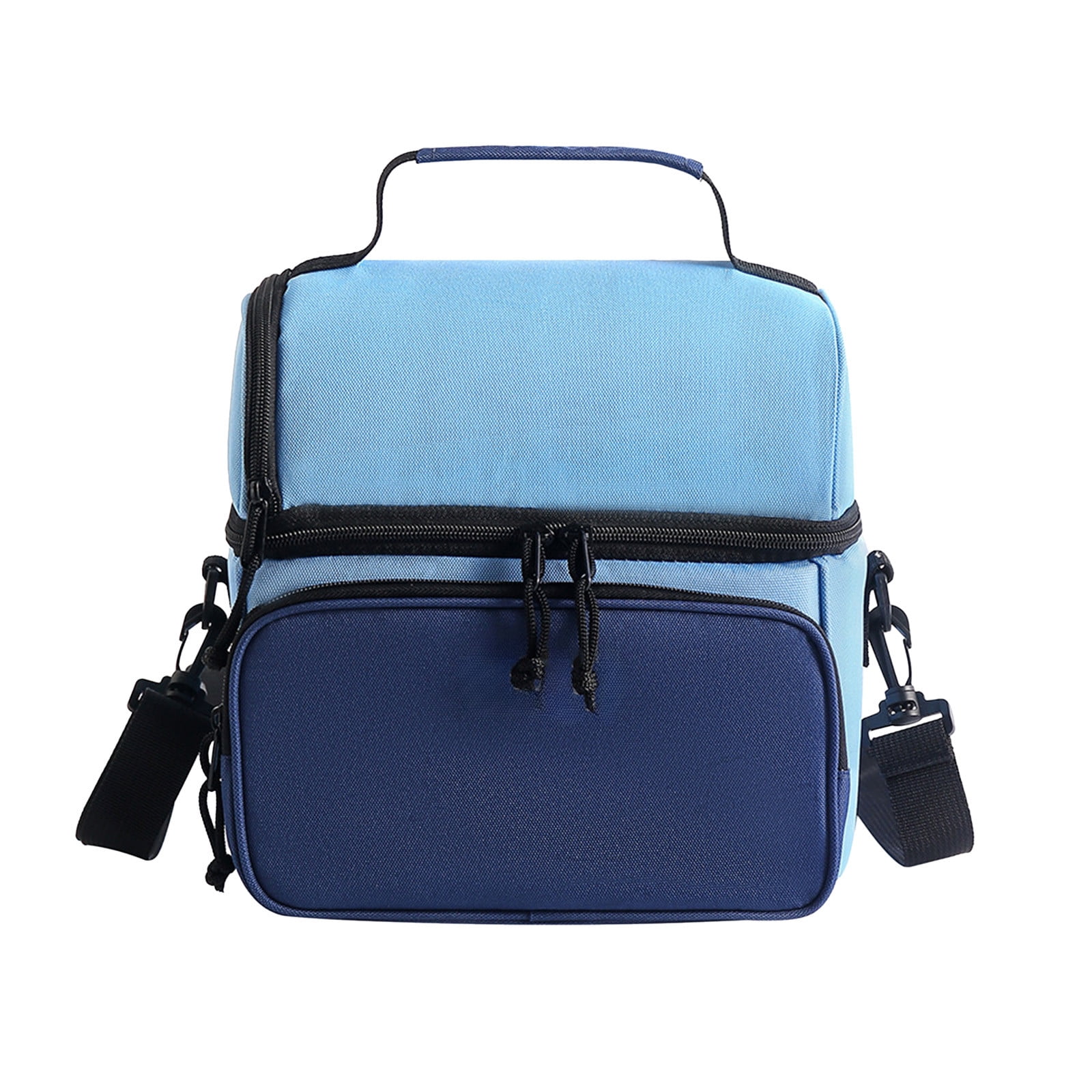 SIYTUAU Blue Insulated Lunch Tote With Shoulder Strap Waterproof Picnic ...