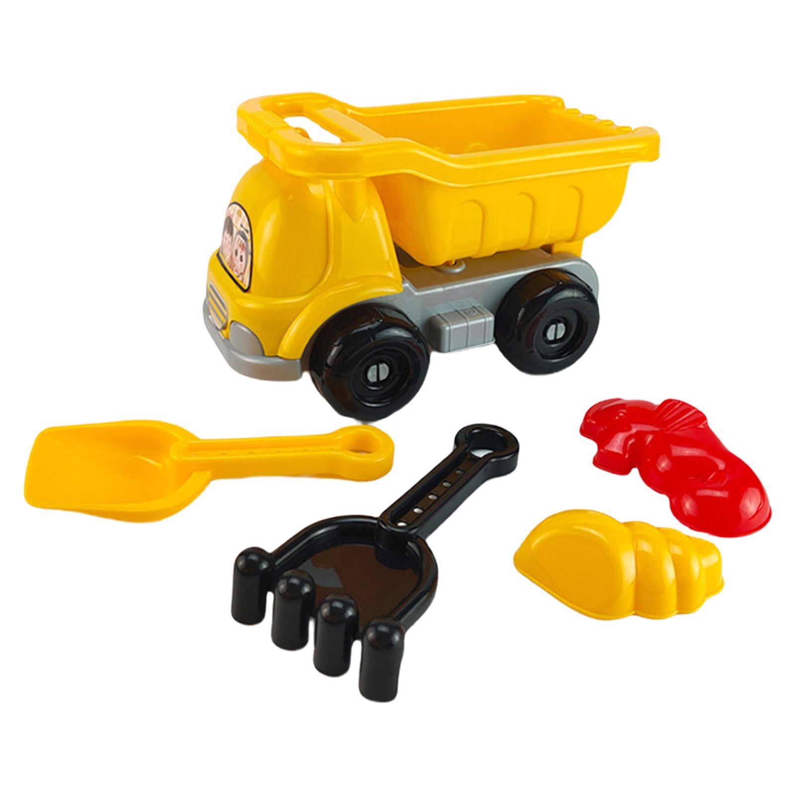 SIYTUAU Childrens Beach Toy Set 5 Pcs Sand Play Kit Bucket Shovel Sieve ...