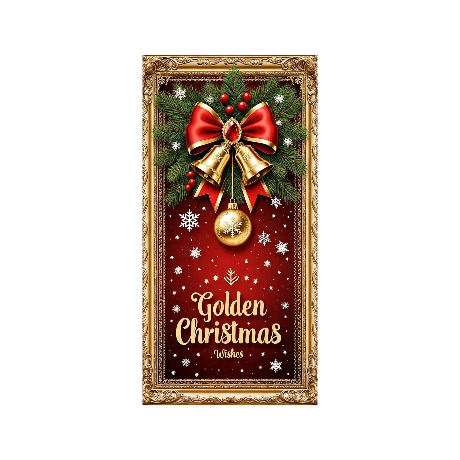 SIYTUAU Christmas Door Cover 35X72 Inch Santa Claus Pattern Polyester ...