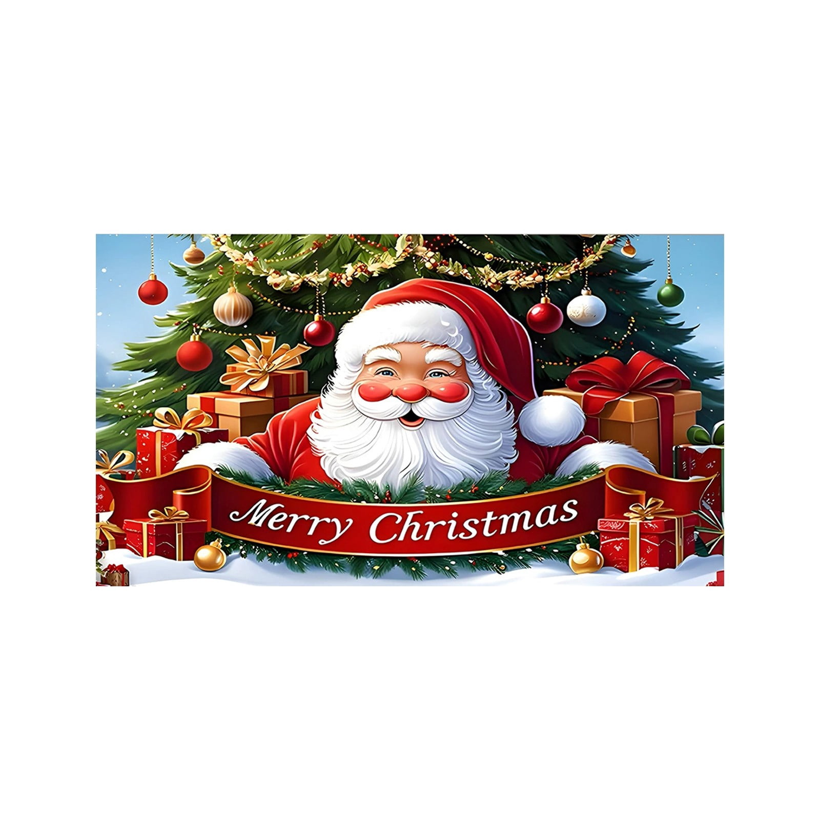 SIYTUAU Christmas Garage Door Decoration Banner Nylon Spandex Backdrop ...