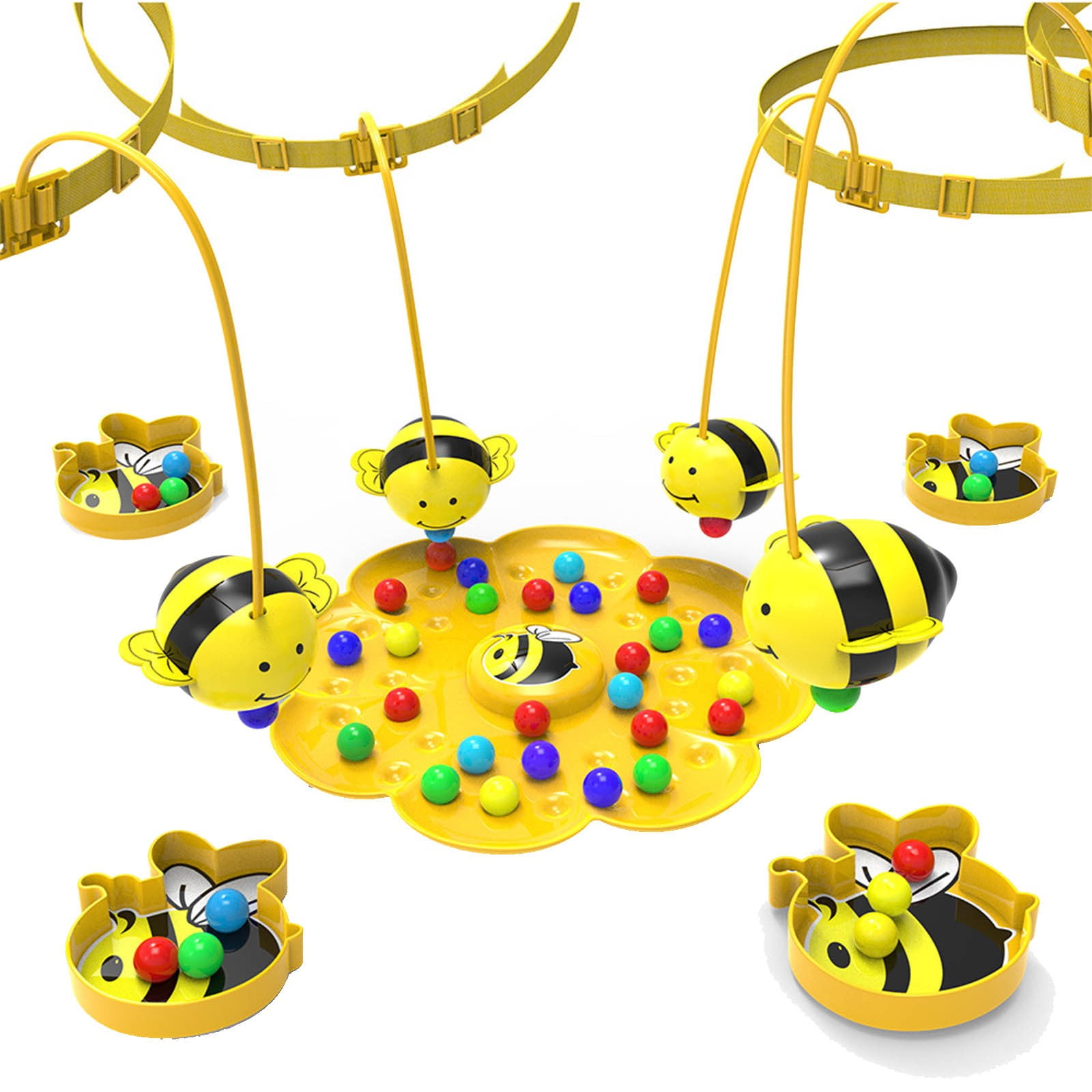 SIYTUAU Clumsy Little Bee Magnetic Fishing Game Parent-Child Interactive Board Toy For Family ...