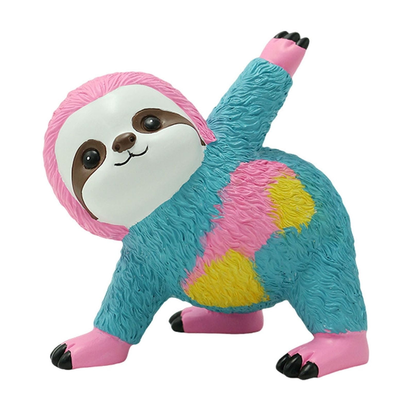SIYTUAU Colorful Sloth Figurine Resin Desktop Ornament Home Decor ...