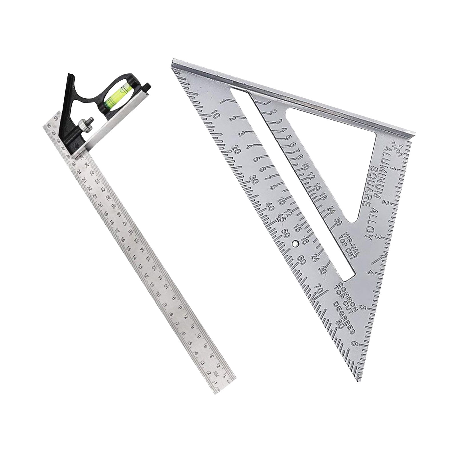 SIYTUAU Combination Ruler Set Measuring Marking Tools Stainless Steel ...