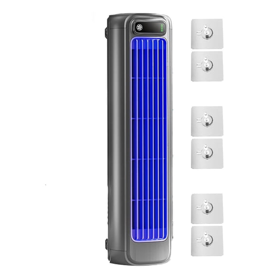 SIYTUAU Cordless Bladeless Tower Fan 2000Mah Battery 3 Wind Speeds ...
