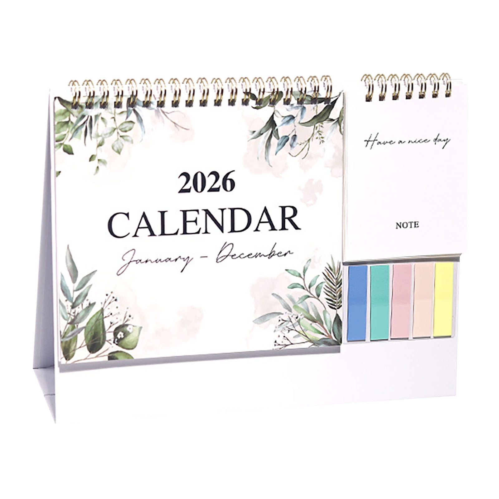 SIYTUAU Desktop Calendar Organizer 2026 English Clock In Pocket Design ...