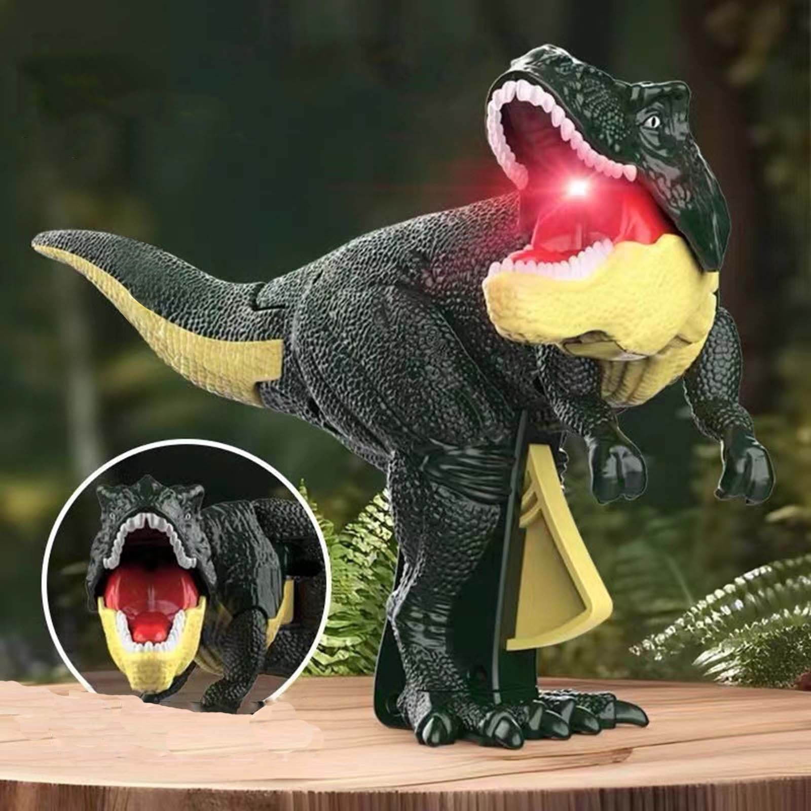 SIYTUAU Dinosaur Roaring Toy Stomping Sound Interactive Light Up Jurassic Reptile Action Figure ...