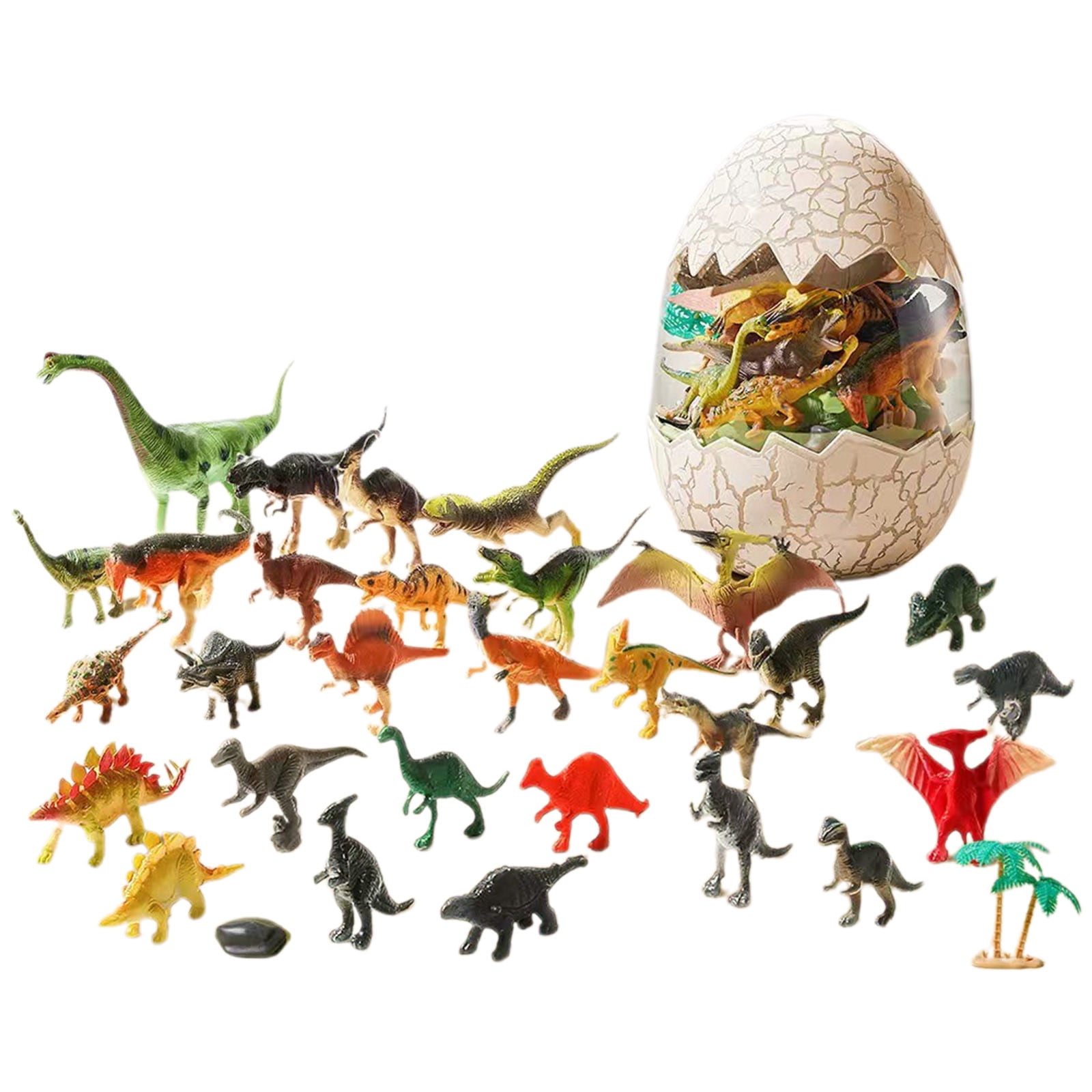 SIYTUAU Dinosaur Toy Set 50 Piece Models With Storage Case Fossil Eggs ...
