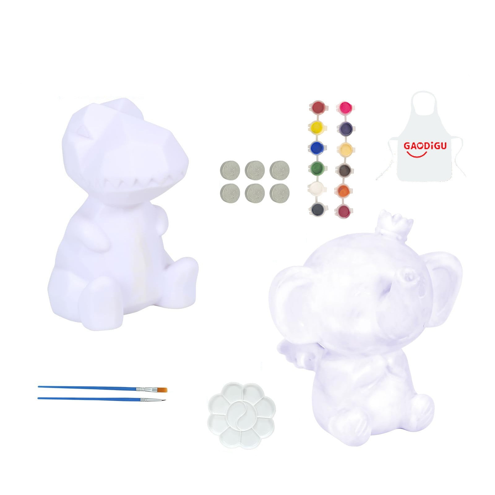 SIYTUAU Diy Dinosaur Plushing Coloring Crafts Toy For Children ...