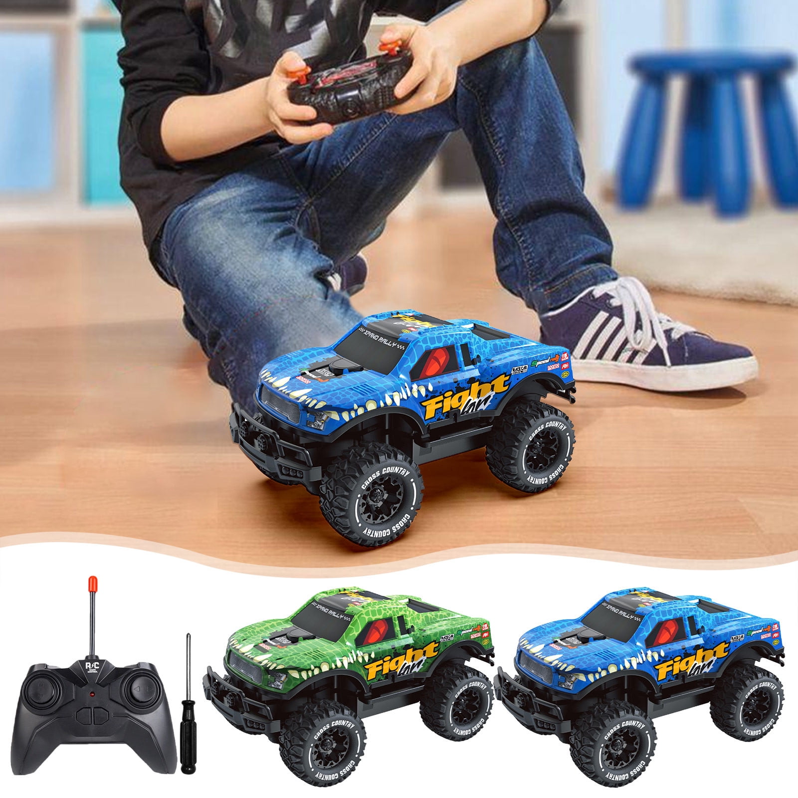 SIYTUAU Electric/RC Car With Light Small Scale Off Road Remote Control ...
