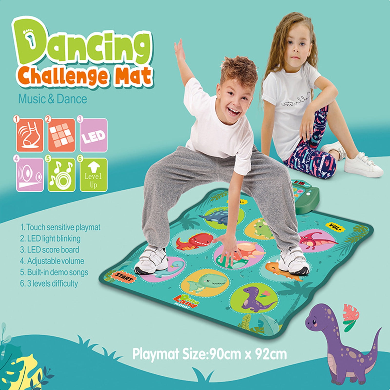 SIYTUAU Electronic Dancing Music Mat Kids Dance Mat With Organ Keys ...