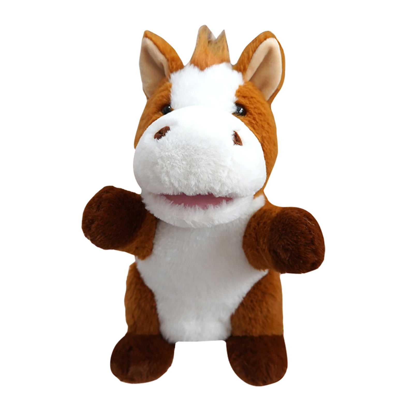 SIYTUAU Farm Animal Hand Puppet Toy For Kids Interactive Pony Figure ...