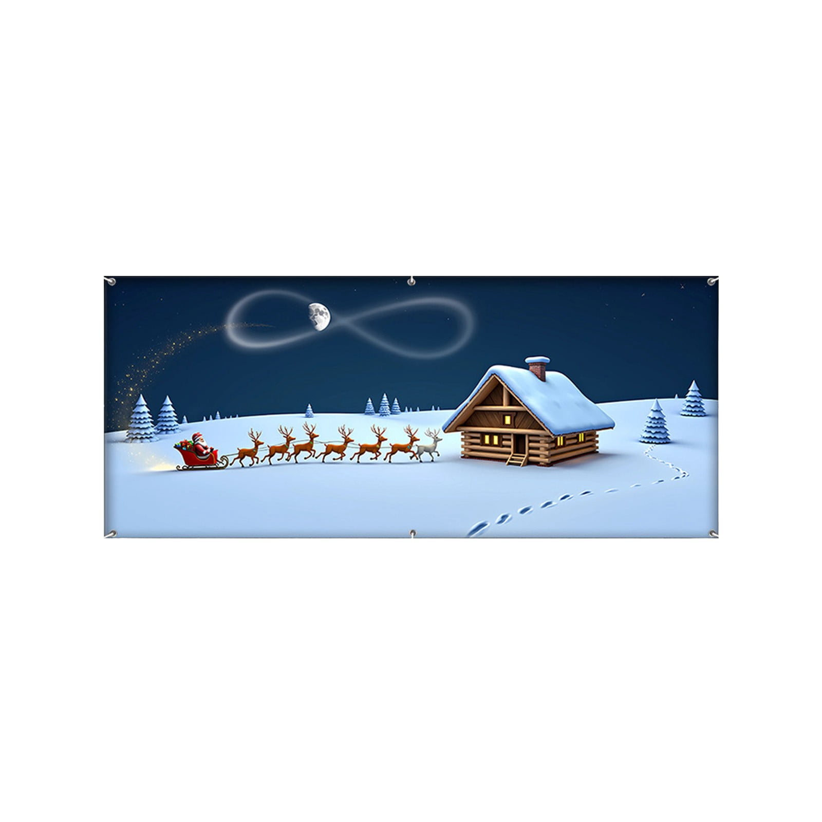 SIYTUAU Festive Christmas Garage Door Decoration Banner Nylon Spandex ...