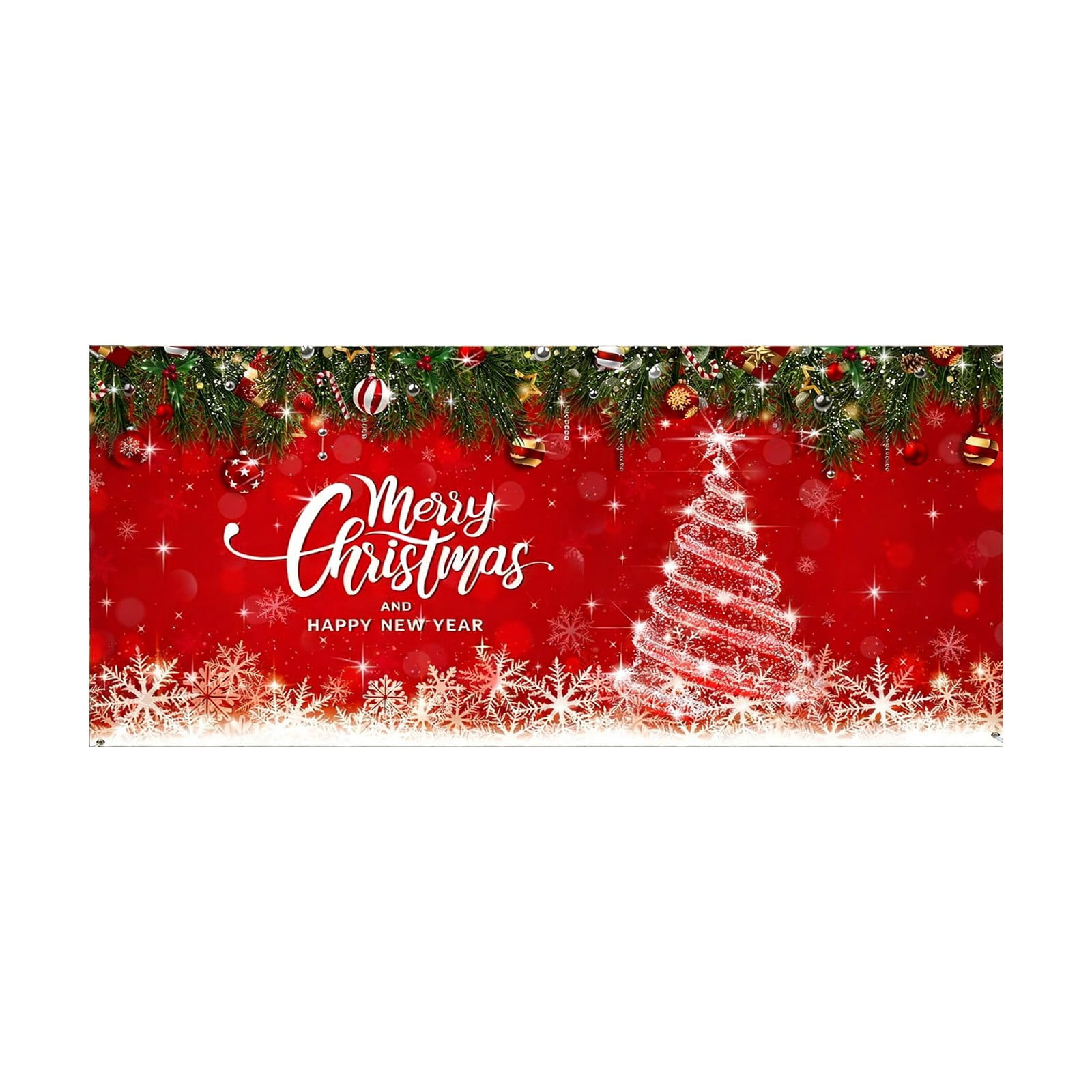 SIYTUAU Festive Christmas Garage Door Decoration Banner Nylon Spandex ...