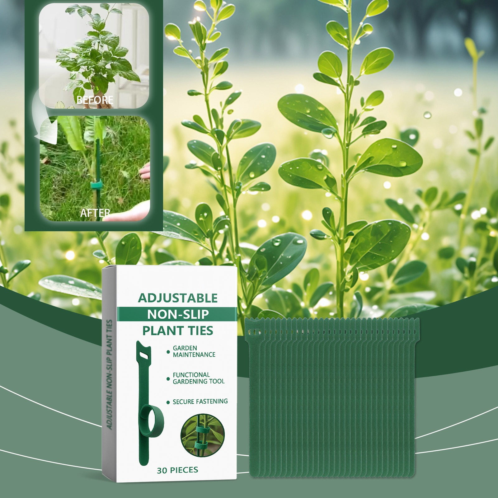 SIYTUAU Garden Ties Plant Support Straps Reusable Flexible Adjustable ...