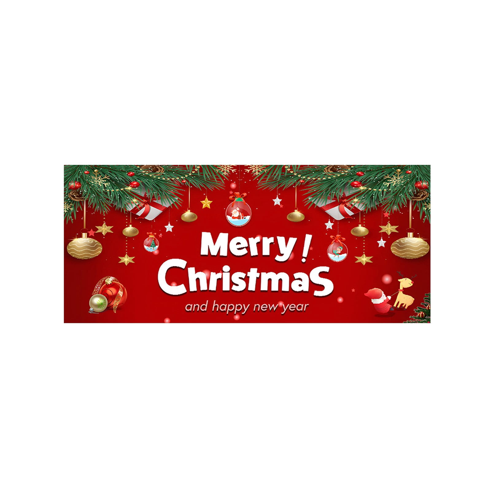 SIYTUAU Holiday Themed Christmas Garage Door Decoration Banner Nylon ...