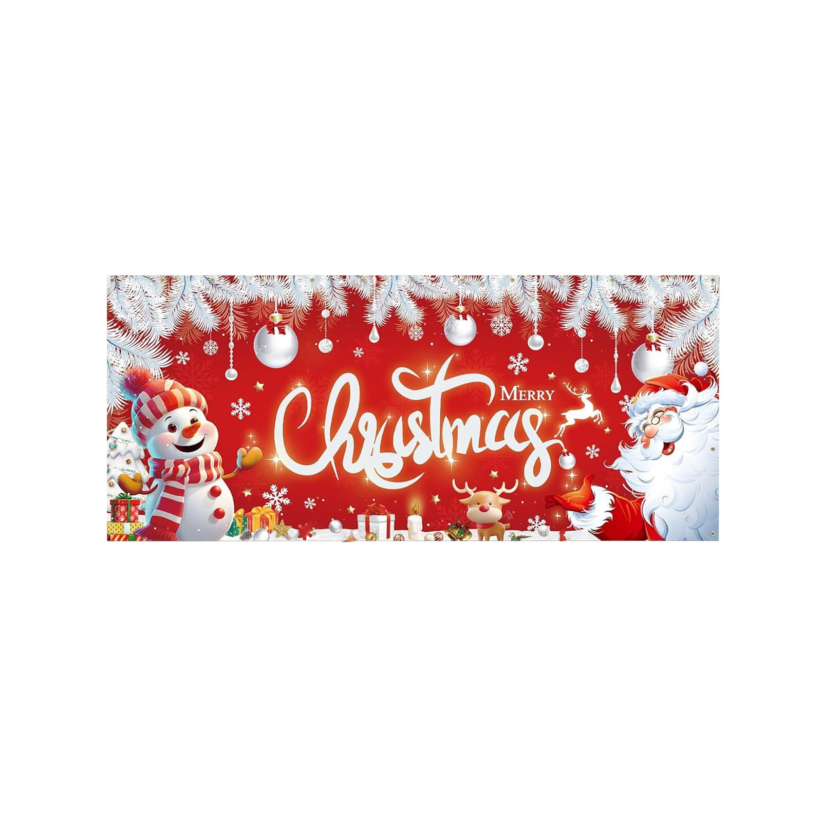 SIYTUAU Holiday Themed Christmas Garage Door Decoration Banner Nylon ...