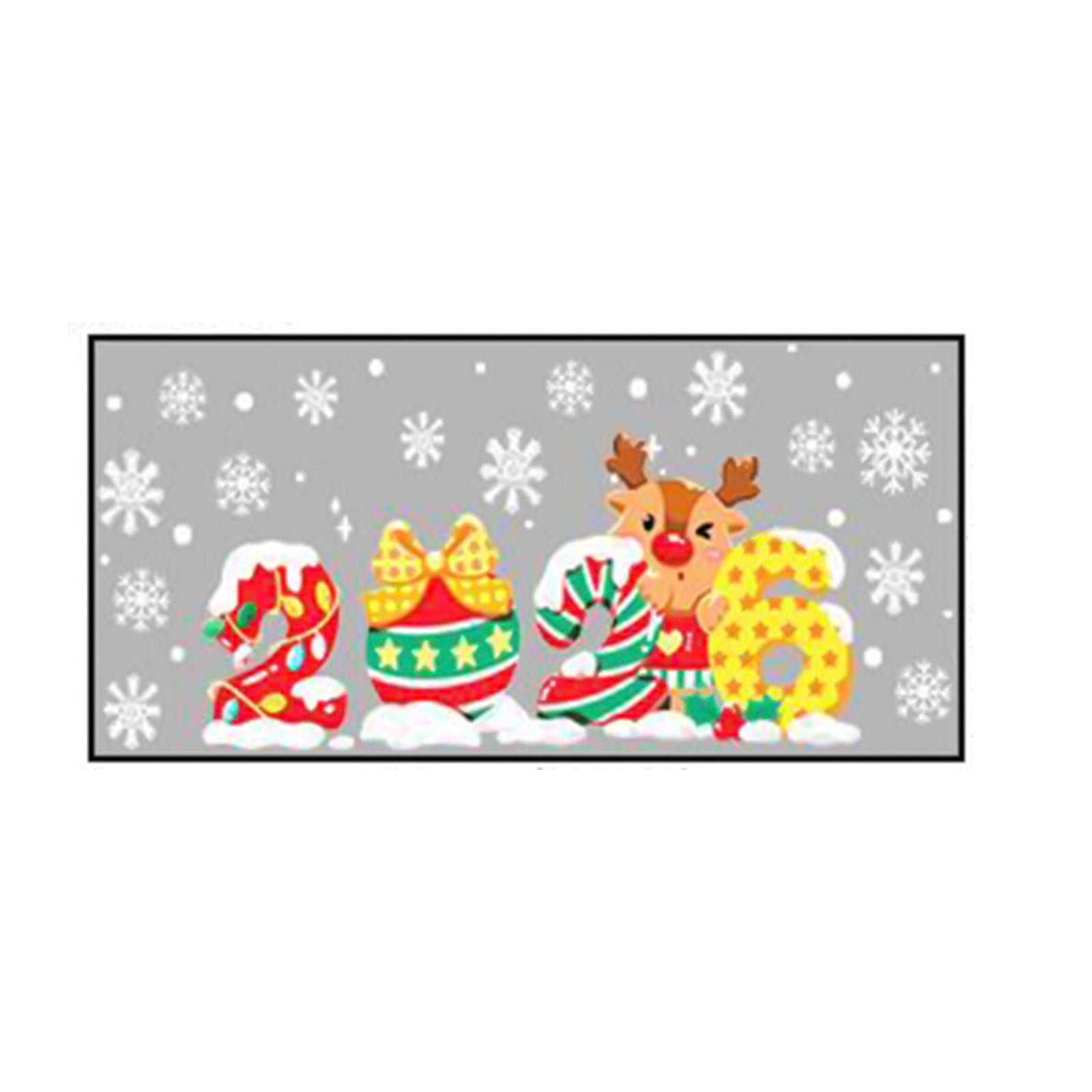 SIYTUAU Holiday Window Stickers Christmas Decor Pvc Electrostatic ...