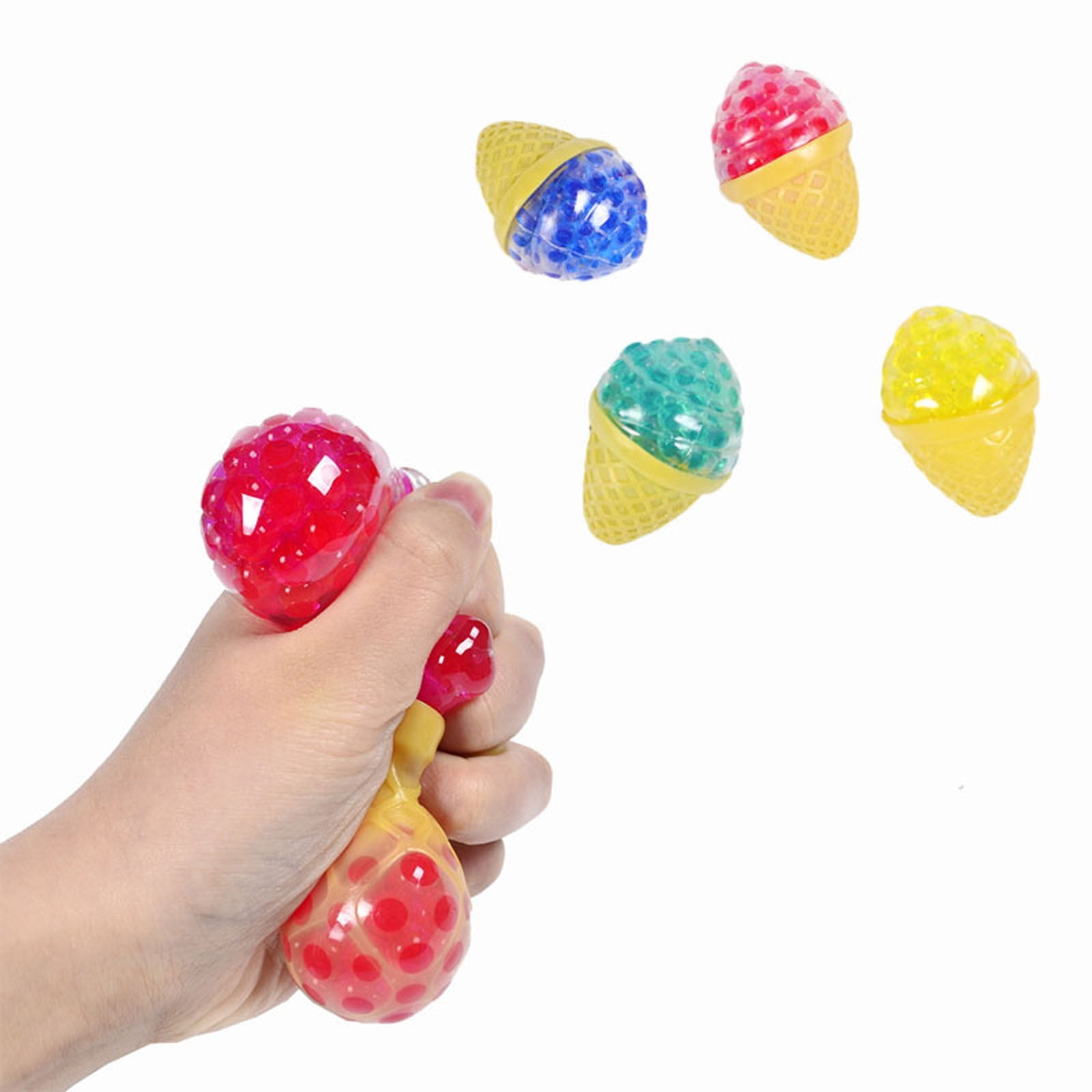 SIYTUAU Ice Cream Venting Toy Colorful Beads Grape Pinch Decompression ...