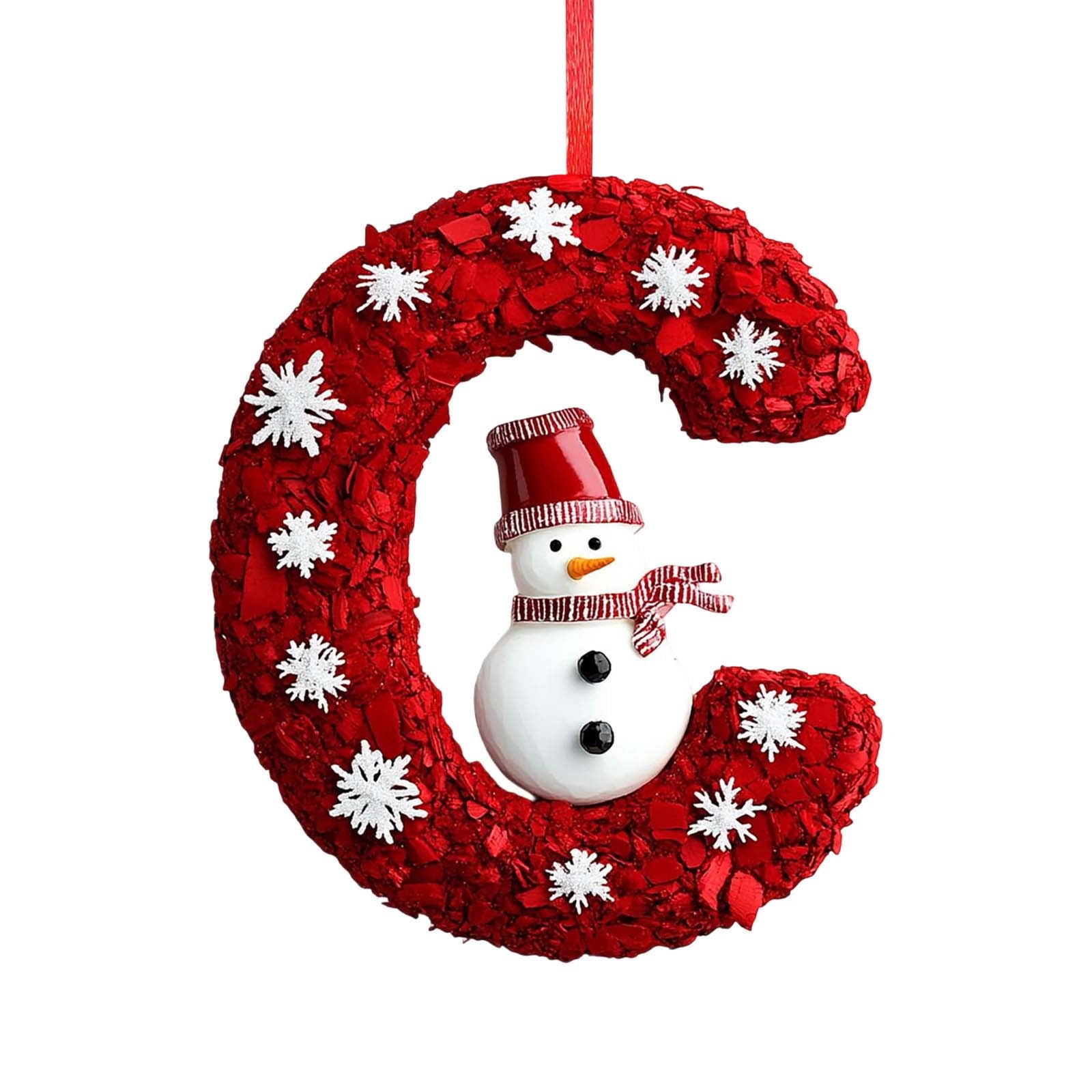 SIYTUAU Letter C Acrylic Christmas Tree Decoration Pendant For ...