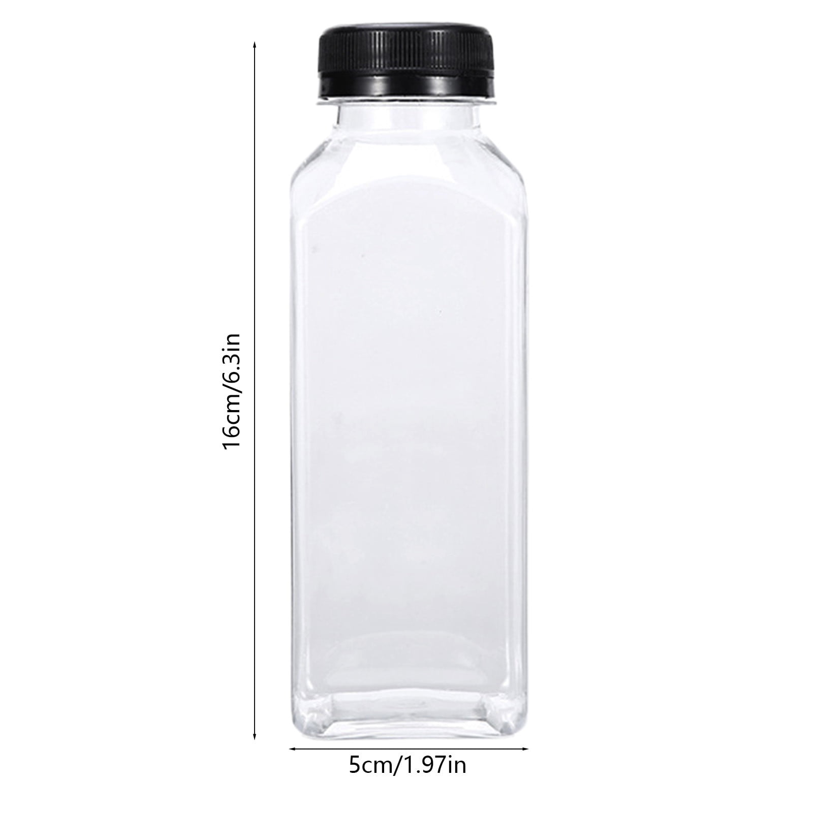SIYTUAU Medium 350Ml Clear Plastic Juices Bottle Reusable Beverage ...