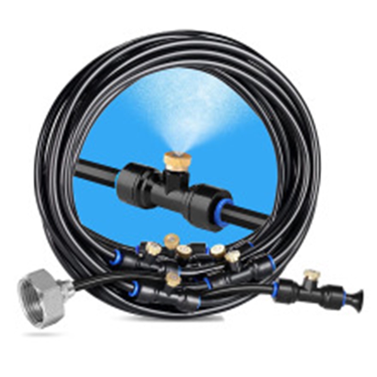 SIYTUAU Outdoor Misting System 49.2Ft Misting Line With Nozzles For ...