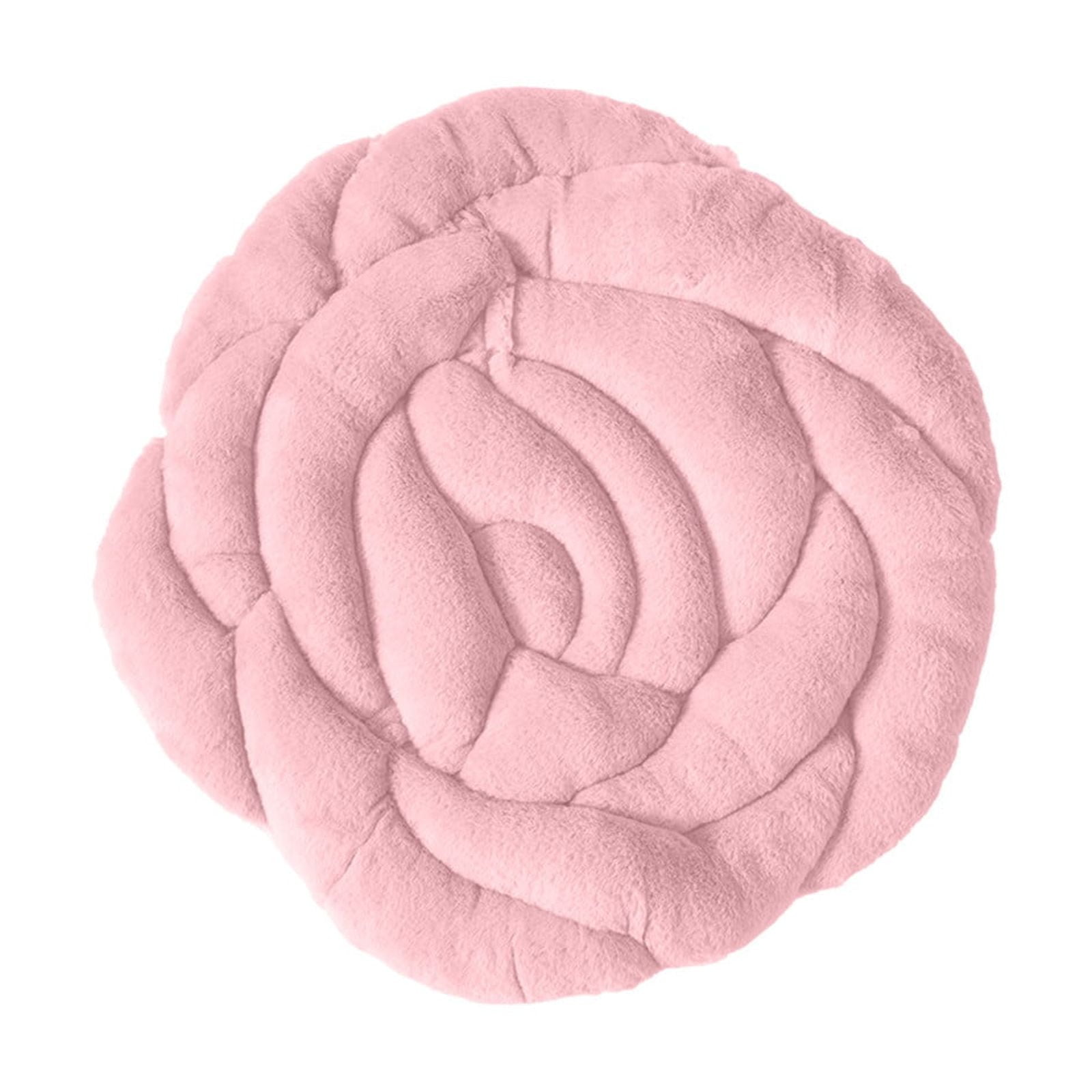 SIYTUAU Pink Thick Plush Rose Cushion 17.72X17.72 Inches For Dining ...