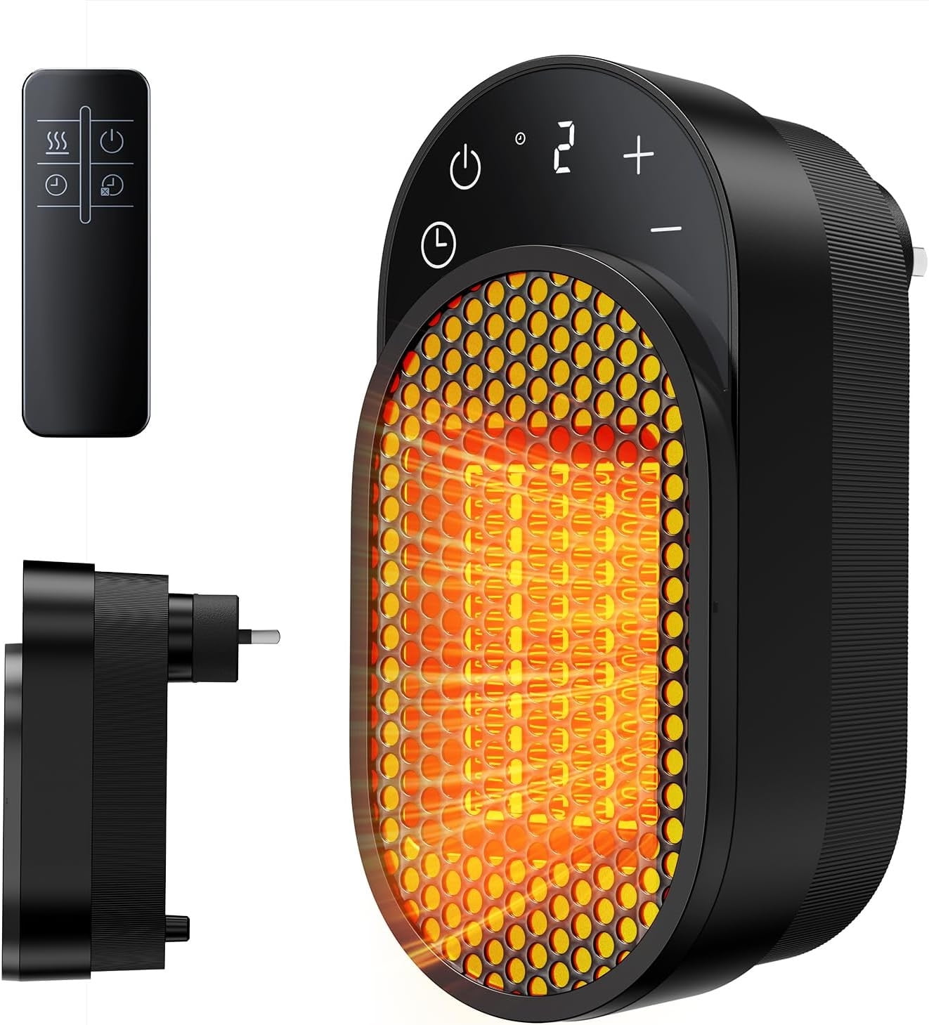 SIYTUAU Plastic Wall Space Heater 450W Plug In With Adjustable ...